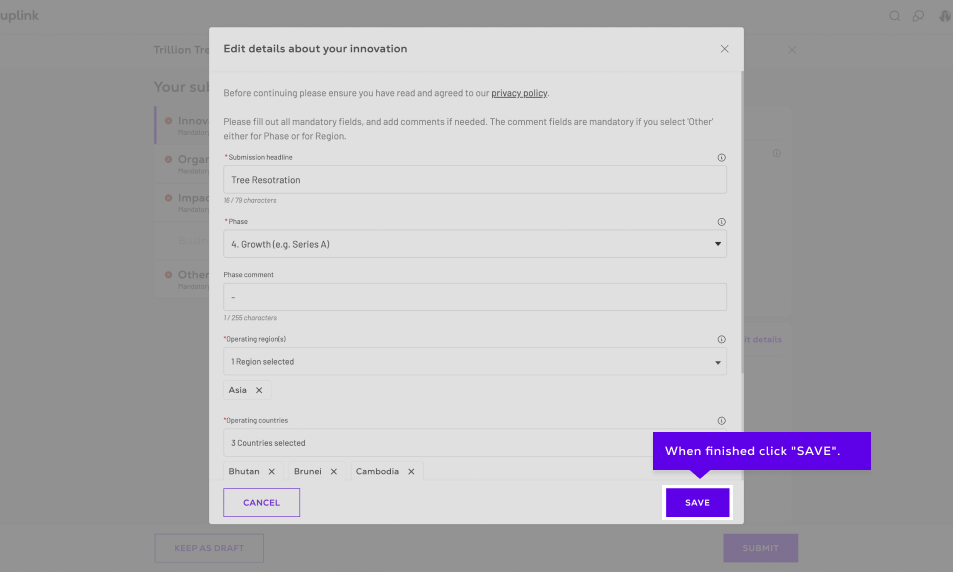 Help Center - Manage your submissions