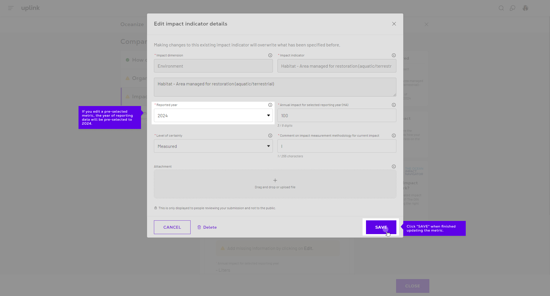 Annual Impact Reporting