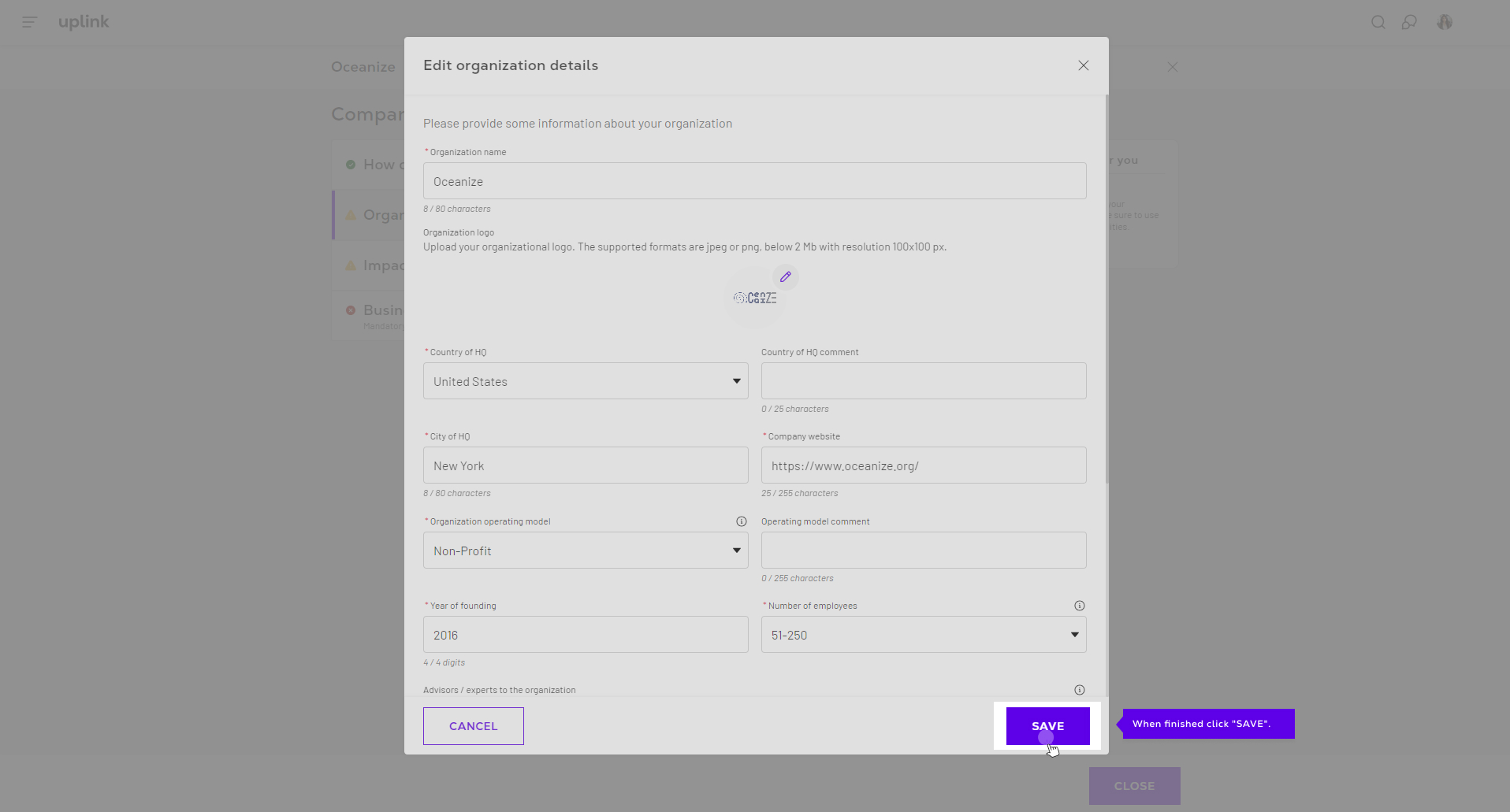 Annual Impact Reporting