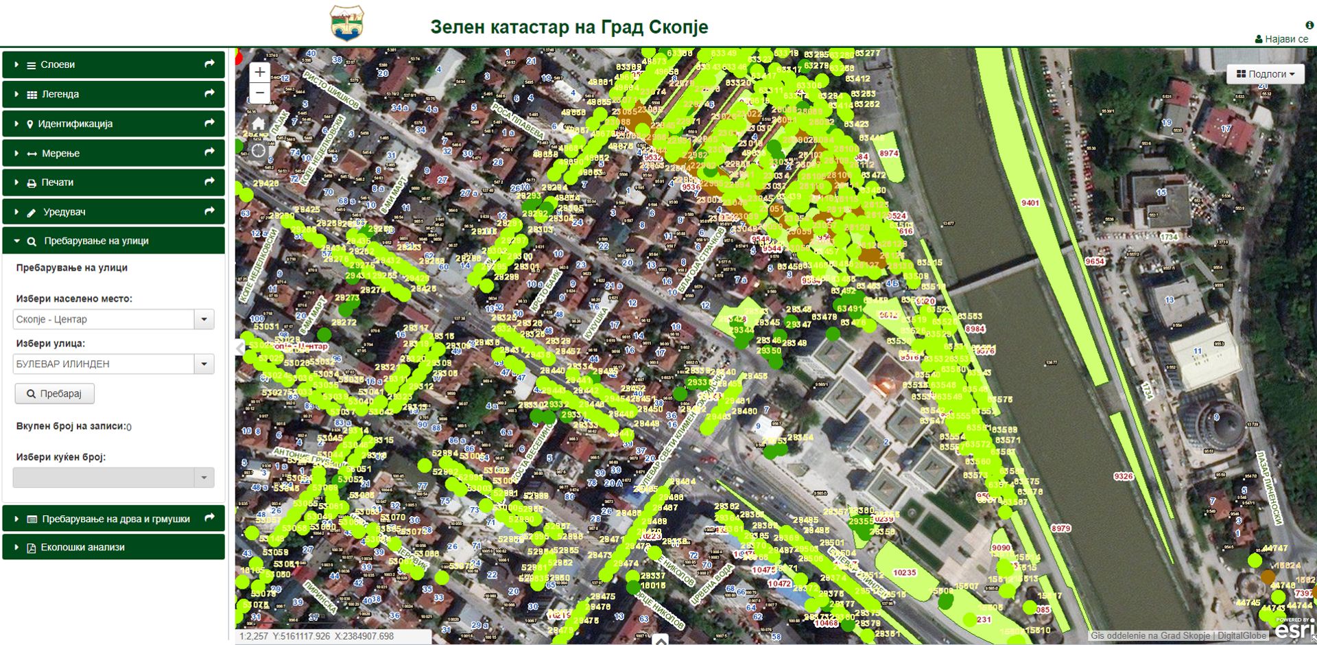 GIS "GREEN CADASTRE" APPLICATION - UpLink - Contribution