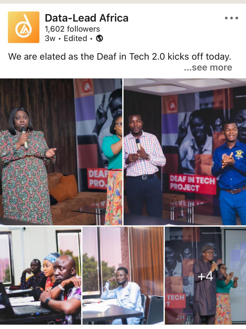 Datalead Africa: Deaf-In-Tech Project - UpLink - Contribution