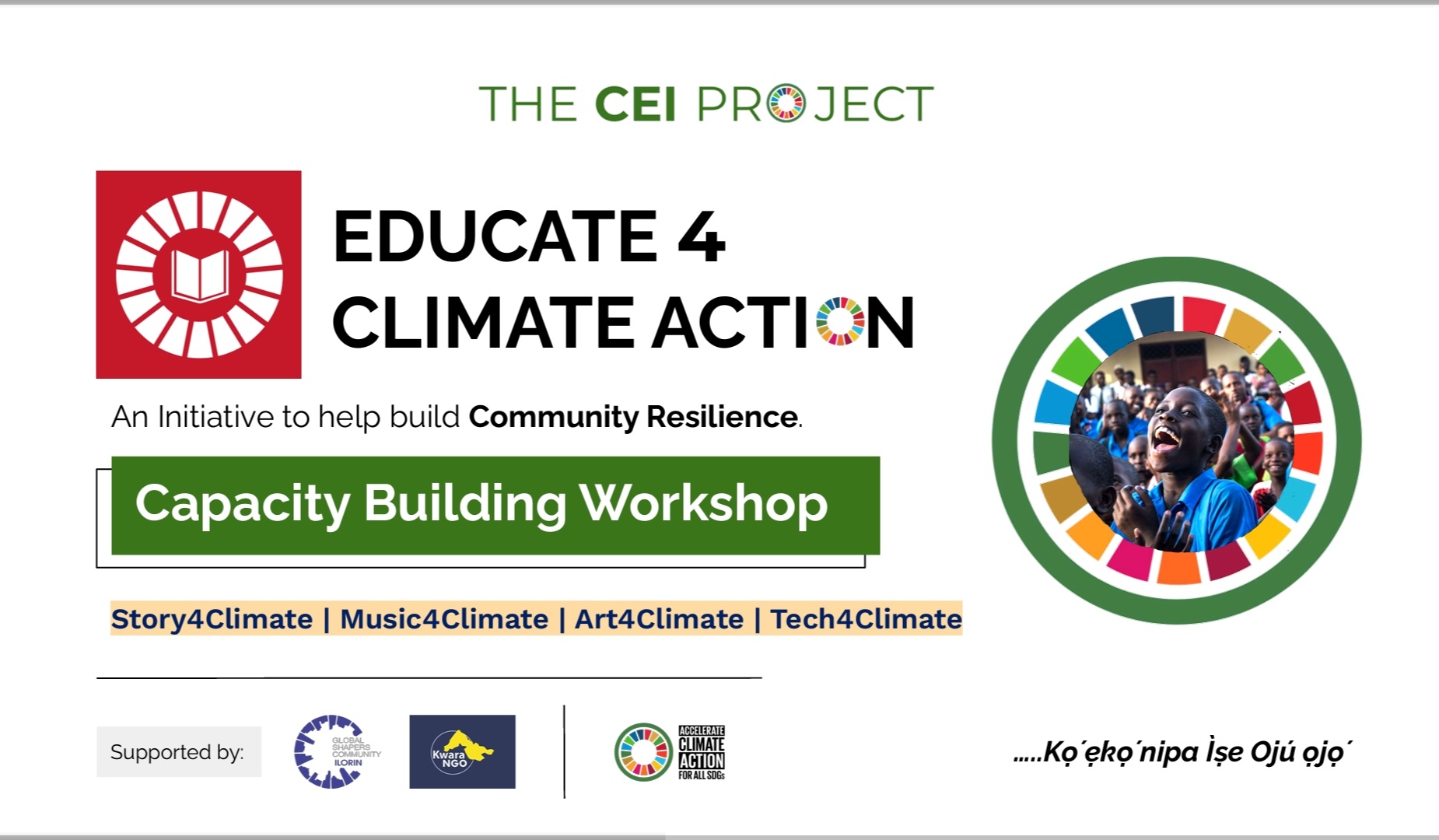 The Climate Education Initiative (CEI) Project: #Educate4ClimateAction ...