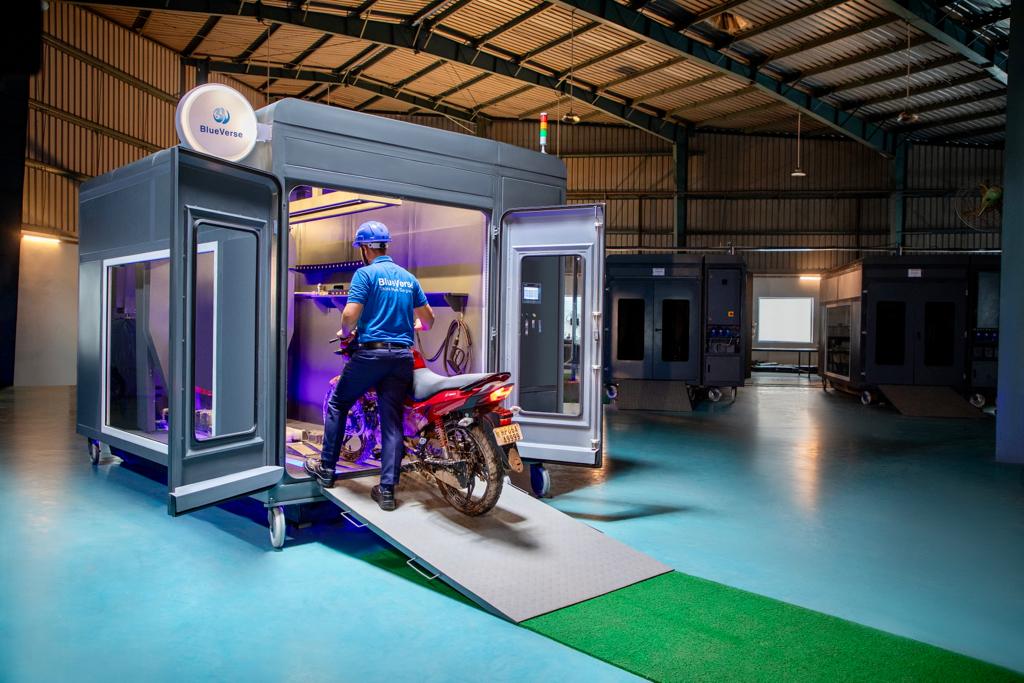 BlueVerse India Private Limited: Automated 2-Wheeler Vehicle Washing ...